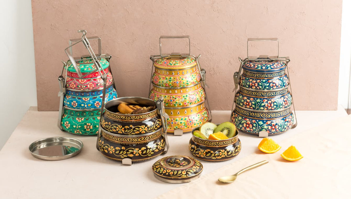 Indian Tiffin Boxes - Tiffin Boxes - Mytri Designs