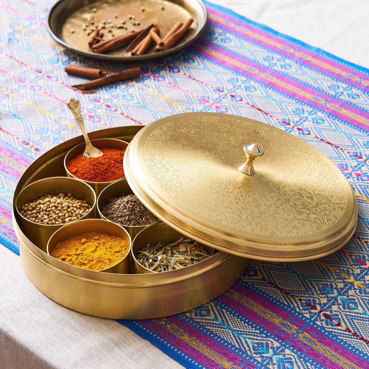 Masala Dabba Indian Spice Tin - Mytri Designs