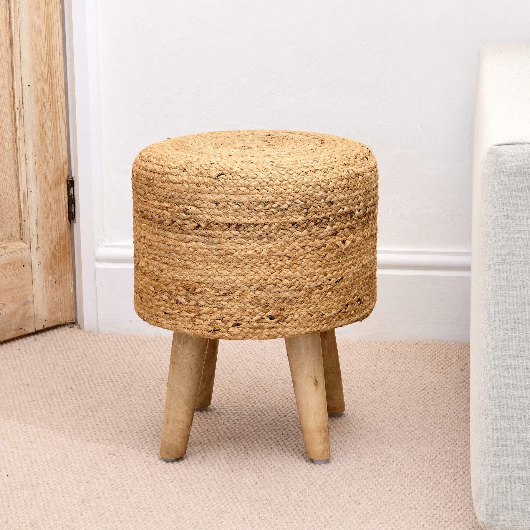 EcoBlend Jute Footstool – Mytri Designs