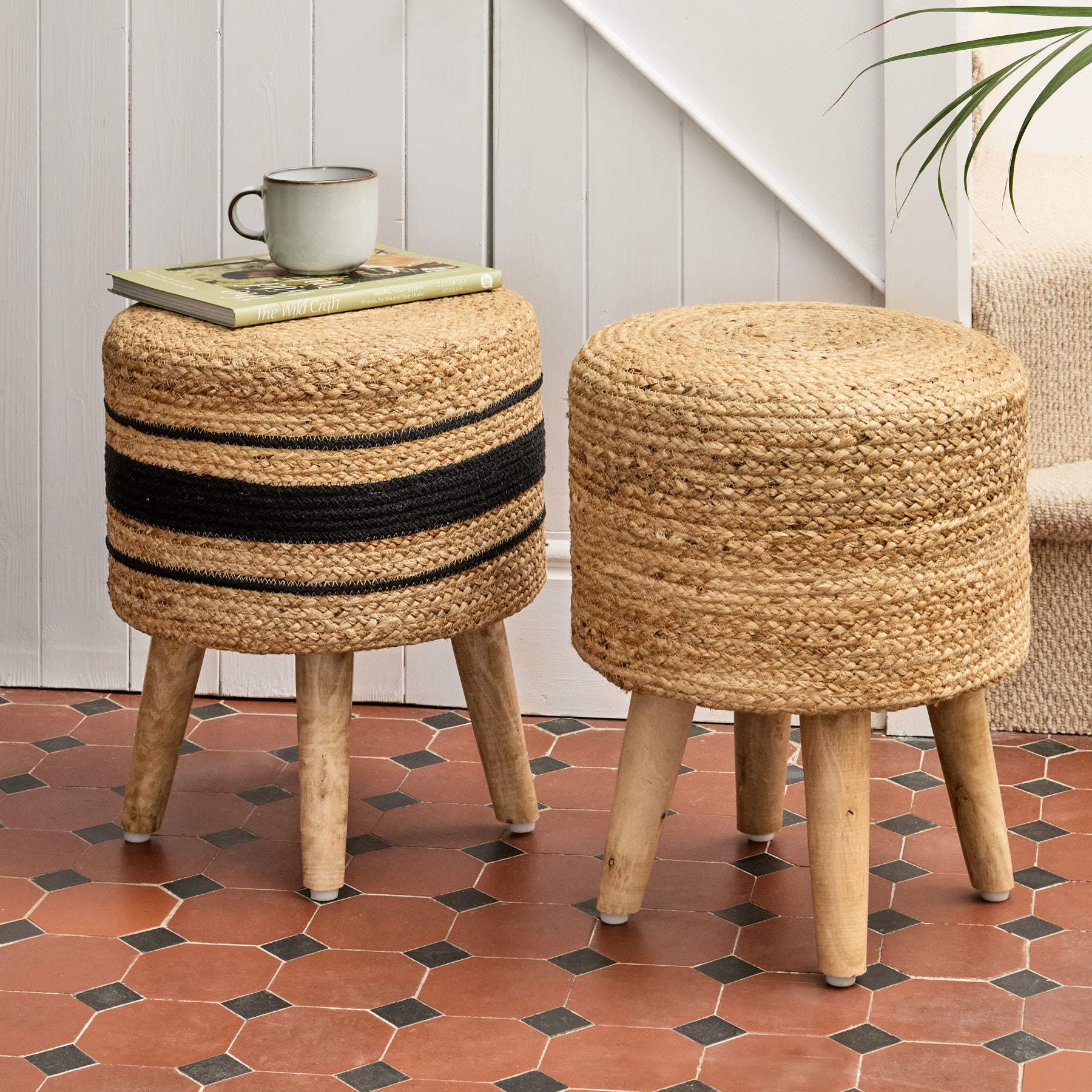 EcoBlend Jute Footstool – Mytri Designs