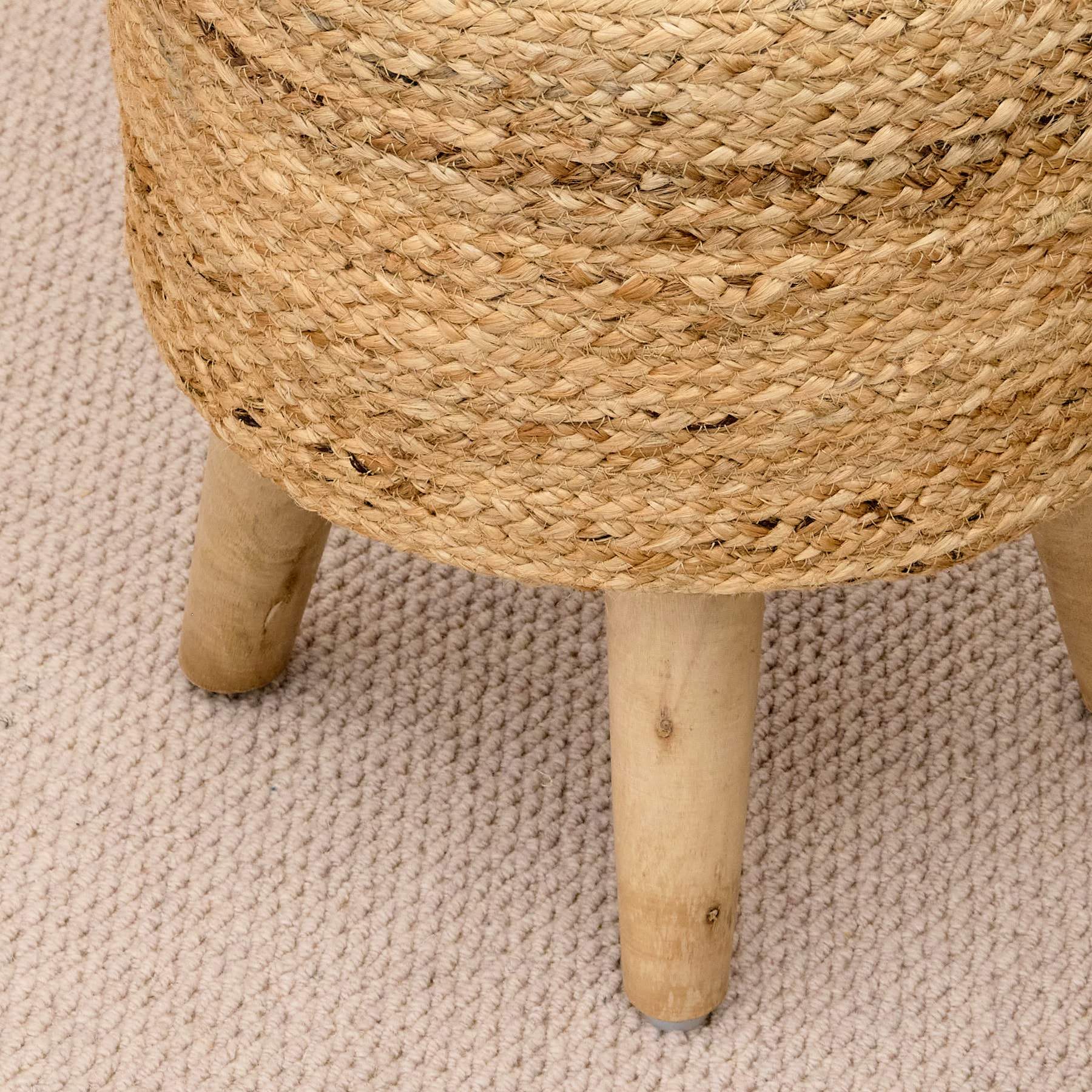 EcoBlend Jute Footstool – Mytri Designs