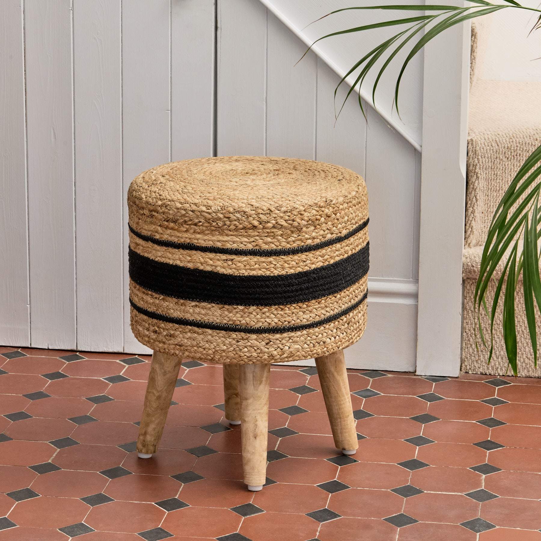 EcoBlend Jute Footstool – Mytri Designs