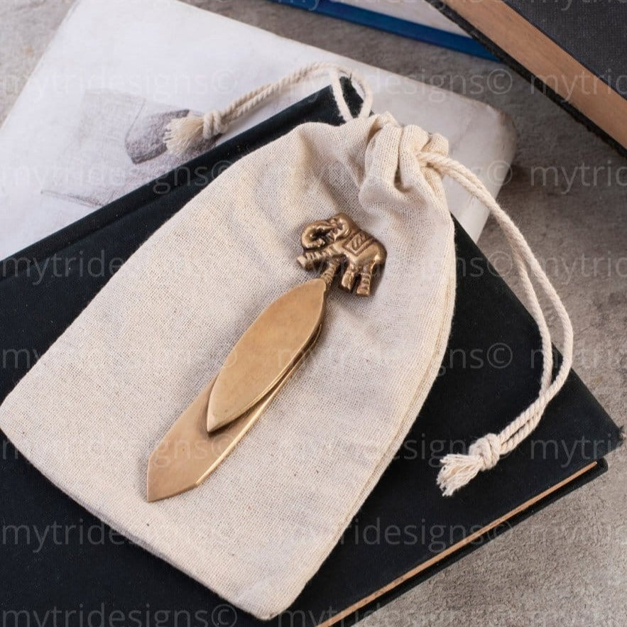 Brass Elephant Bookmark - Mytri Designs