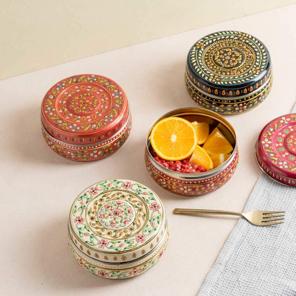 Decorative Tiffin Box - Single Tier - Mytri Designs