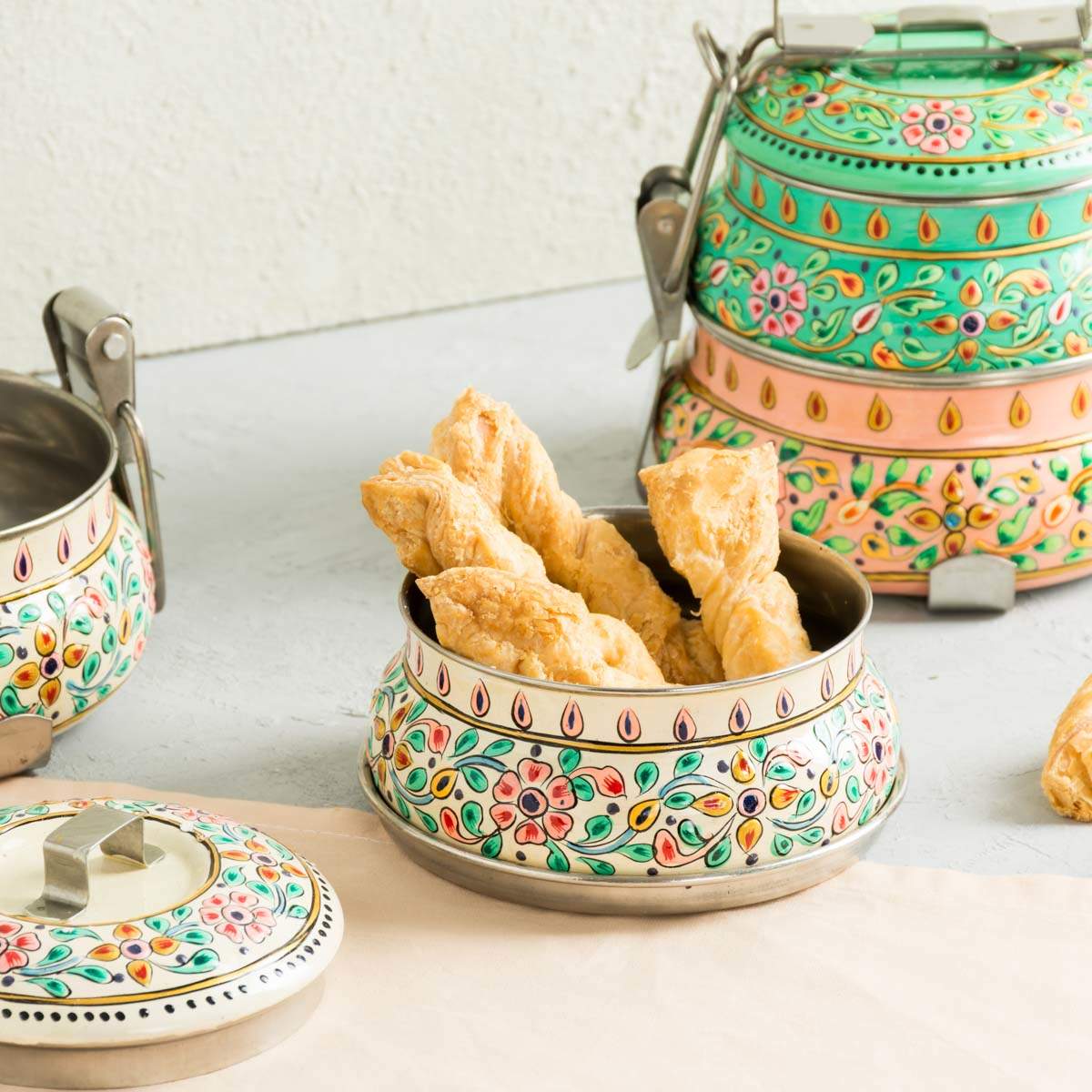 Two Tier Indian Tiffin Box - Mytri Designs